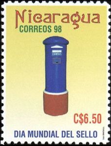 Stamp: Nicaraguan Mailbox (1800) (Nicaragua(World Stamp Day.) Mi:NI ...