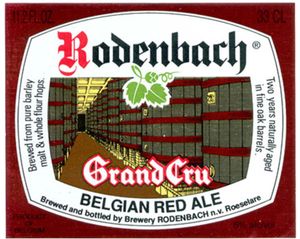 Drink Label: Rodenbach Grand Cru red Ale (Brouwerij Rodenbach (Palm ...