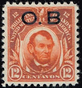 Stamp: Abraham Lincoln (1809-1865) (Philippines(Officials) Sn:PH O10a