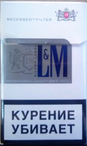 Cigarette Pack: L&M Silver Label (RussiaCol:RU-CT-0630
