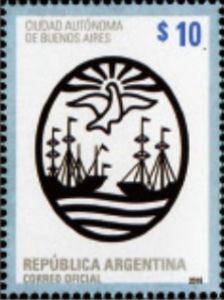 Stamp: Arms of the Autonomous City of Buenos Aires (Argentina(Argentine ...