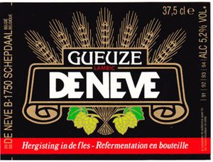 Drink Label: Gueuze De Neve (Brouwerij De Neve, BelgiumCol:BE-BEER-017341