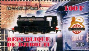 Stamp: BR 0-6-0ST J94 Classe (Djibouti: Illegal Stamps(Locomotives 2013 ...
