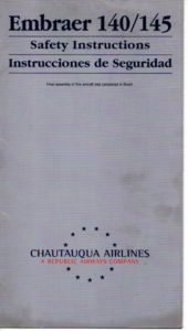 Safety Card: Embraer 140/145 (Chautauqua Airlines, United States of ...