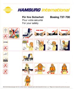Safety Card: Boeing 737-700 (Hamburg International, Germany, Federal ...