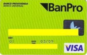 Bankkarte: BanPro (Banco Provivienda, VenezuelaCol:VE-VI-0059