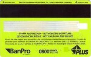 Tarjeta de Banco: BanPro (Banco Provivienda, VenezuelaCol:VE-VI-0060