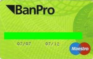 Bank Card: BanPro (Banco Provivienda, VenezuelaCol:VE-MS-0069