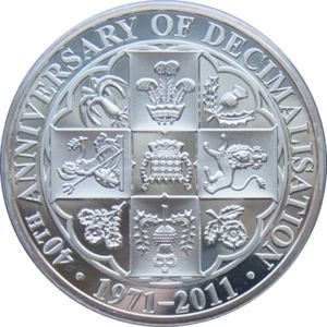 Decoration: 40th Anniversary of Decimalisation (United Kingdom of Great ...