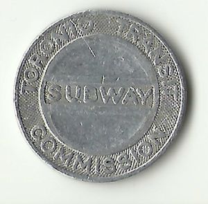 Token: Toronto transit - Subway - good for one fare (Canada(Transport ...