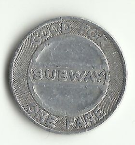 Token: Toronto transit - Subway - good for one fare (Canada(Transport ...