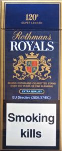 Cigarette Pack: Rothmans Royals 120's (United Kingdom of Great Britain ...