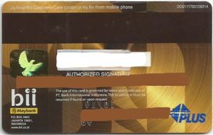 Bank Card: BII Maybank (Bank BII, IndonesiaCol:ID-VI-0036