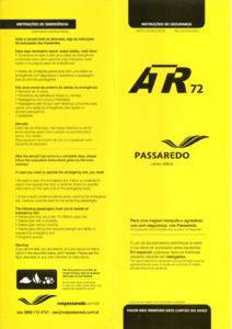 Safety Card: ATR 72 (Passaredo Linhas Aereas, Brazil) Col:PTB-BR-0001