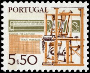 Stamp: Manual and mechanical weaver's looms (Portugal(Working Tools) Mi ...