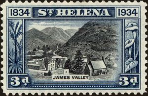 Stamp: James Valley (Saint Helena(Centenary of British Colonisation) Mi ...