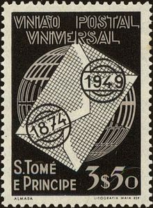Stamp: 75th Anniversary of Universal Postal Union (UPU) (São Tomé and ...