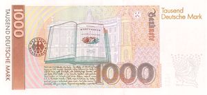 Banknote: 1,000 Deutsche Mark (Germany, Federal Republic(1989-1999 ...