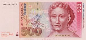 Banknote: 500 Deutsche Mark (Germany, Federal Republic) (1989-1999 ...