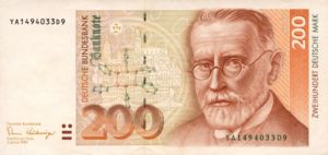 Banknote: 200 Deutsche Mark (Germany, Federal Republic) (1989-1999 ...