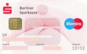 Bank Card: Berliner Sparkasse Maestro 07 (Berliner Sparkasse, Germany ...