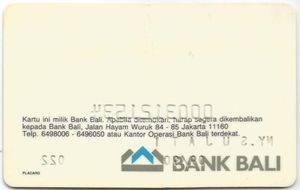 Bank Card: Tabungan Bank Bali (Bank Bali, IndonesiaCol:ID-GM-0060