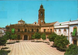 Tarjeta Postal: Lora del Río. Plaza de España and City Hall (España ...