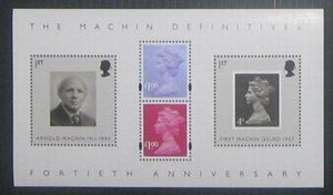 Stamp: Machin 40th Anniversary souvenir sheet (United Kingdom of Great ...