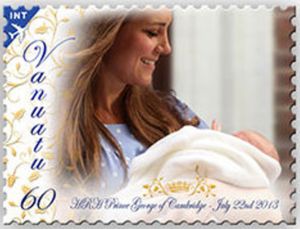 Stamp: Birth of Prince George Of Cambridge (Vanuatu(Birth of Prince ...