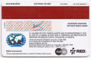 Bank Card: ScotiaCard (Scotiabank, MexicoCol:MX-MC-0016.08
