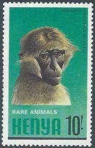 Stamp: Tana River Mangabey (Cercocebus galeritus) (Kenya(Rare Animals ...