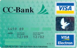 Bank Card: CC-Bank VISA Electron (10-99) (CC-Bank Aktiengesellschaft ...