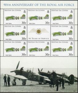 Stamp: Hawker Typhoon (Tristan da Cunha) (90th Anniversary of the Royal ...