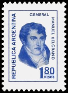Stamp: General Manuel Belgrano (1770-1820) (Argentina(Generals - Fluo ...