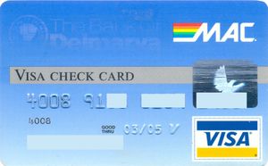 Bank Card: The Bank of Delmarva VISA Check Card (The Bank of Delmarva ...