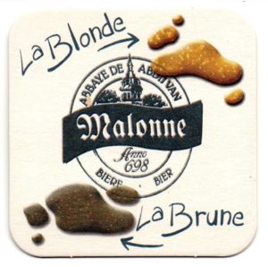 Beer Coaster: Abbaye de Malonne (Brasserie de Malonne, BelgiumCol:BE-005767