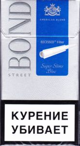Cigarette Pack: Bond Street Super Slims Blue (RussiaCol:RU-CT-0655