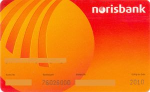 Bank Card: Norisbank - Account Card (Noris Bank, Germany, Federal ...