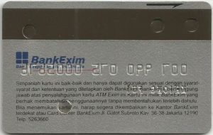 Tarjeta de Banco: ATM Exim (Bank Exim, IndonesiaCol:ID-GM-0065