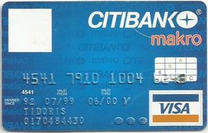 Bank Card: Makro (Citibank, IndonesiaCol:ID-VI-0037