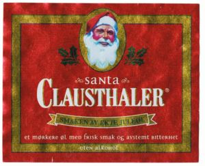Drink Label: Santa Clausthaler (Hansa Borg Brewery, NorwayCol:NO-BEER ...