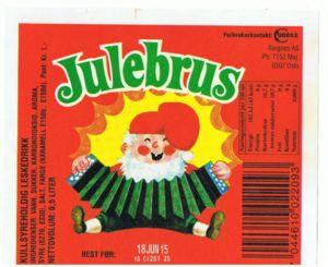 Drink Label: Julebrus (Ringnes, NorwayCol:NO-SODA-000002