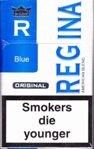 Cigarette Pack: Regina Blue (RomaniaCol:RO-CT-0077