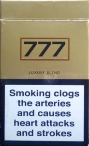 Cigarette Pack: 777 Luxury Blend (United Kingdom of Great Britain ...