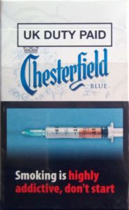 Cigarette Pack: Chesterfield Blue (United Kingdom of Great Britain ...