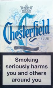 Cigarette Pack: Chesterfield Blue (United Kingdom of Great Britain ...