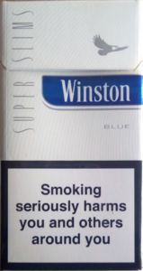 Cigarette Pack: Winston Blue Super Slims (United Kingdom of Great ...