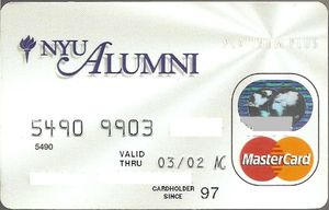 Bank Card: MBNA Nyu Alumni (MBNA America Bank, United States of ...