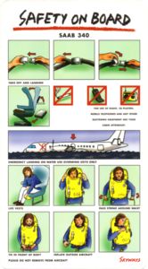 Safety Card: Saab 340 (Skyways, SwedenCol:SKX-SE-0002