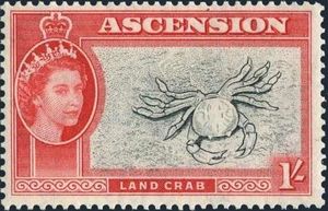 Stamp: Land Crab (Gecarcinus lagostoma) (Ascension Island(Queen ...